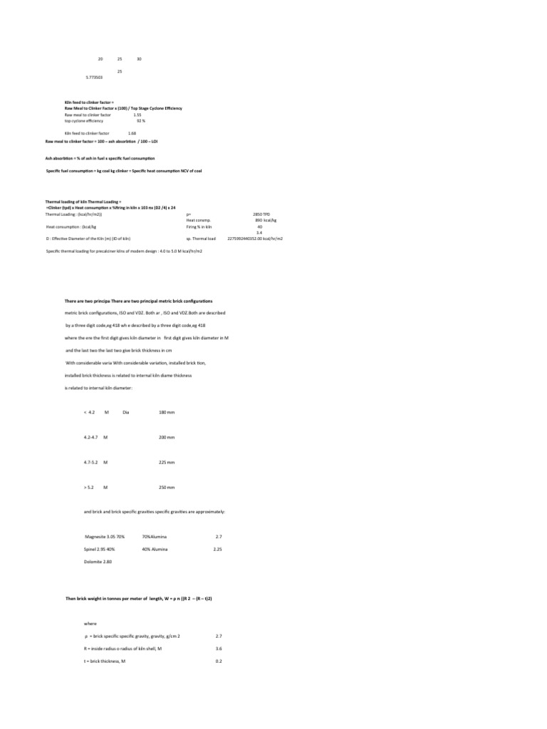 Calculation Material Balance | PDF | Cement | Stoichiometry