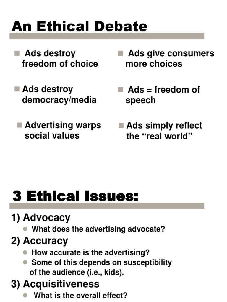 Ethical Implications of Advertising Choices | PDF
