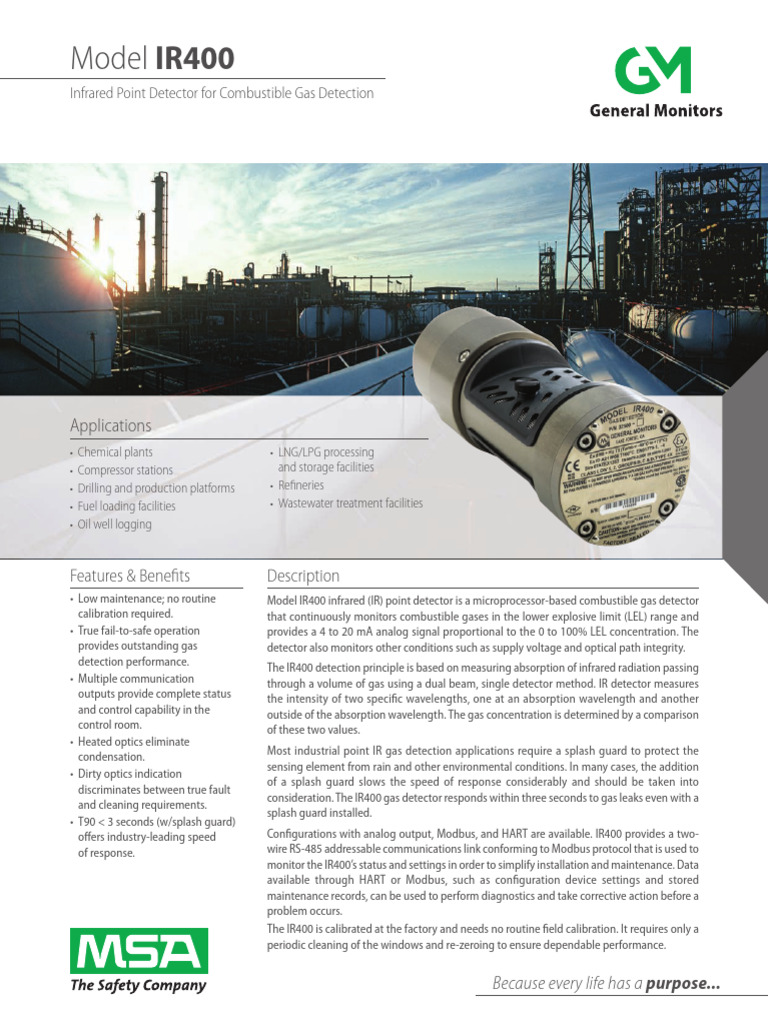 IR400 Data Sheet | PDF | Infrared | Physical Sciences