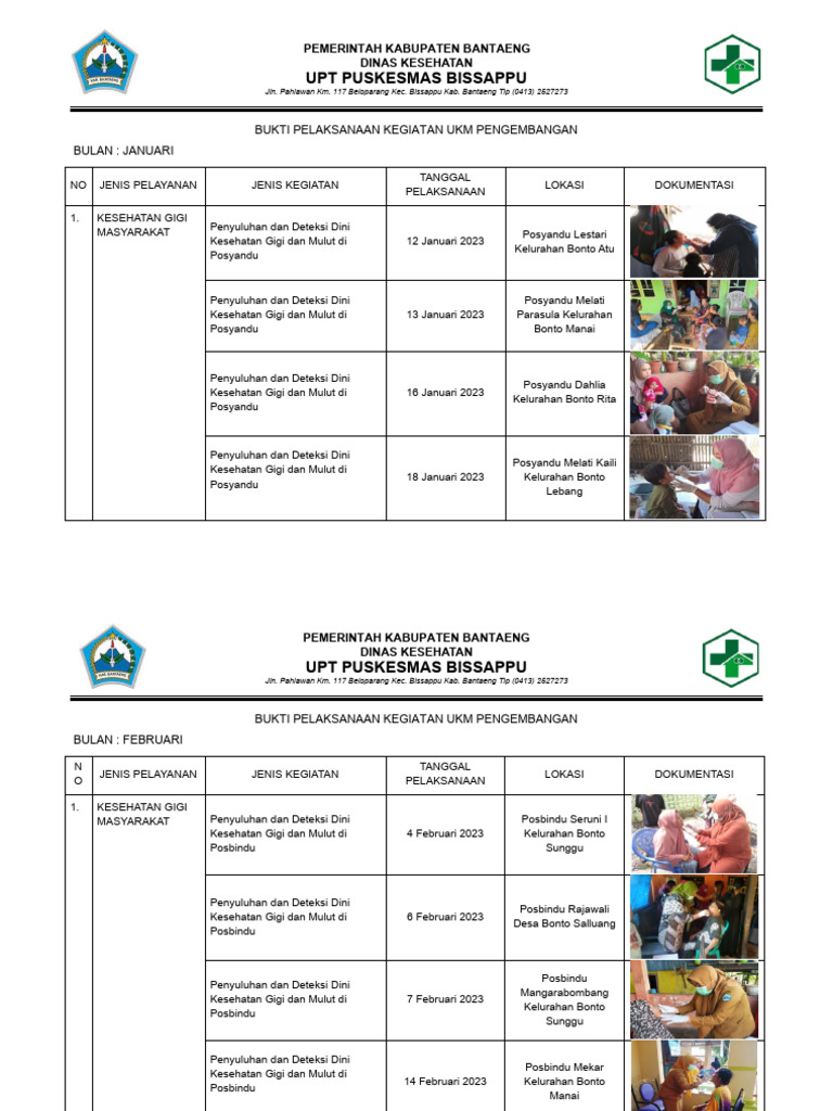 Format Bukti Pelaksanaan Kegiatan | PDF