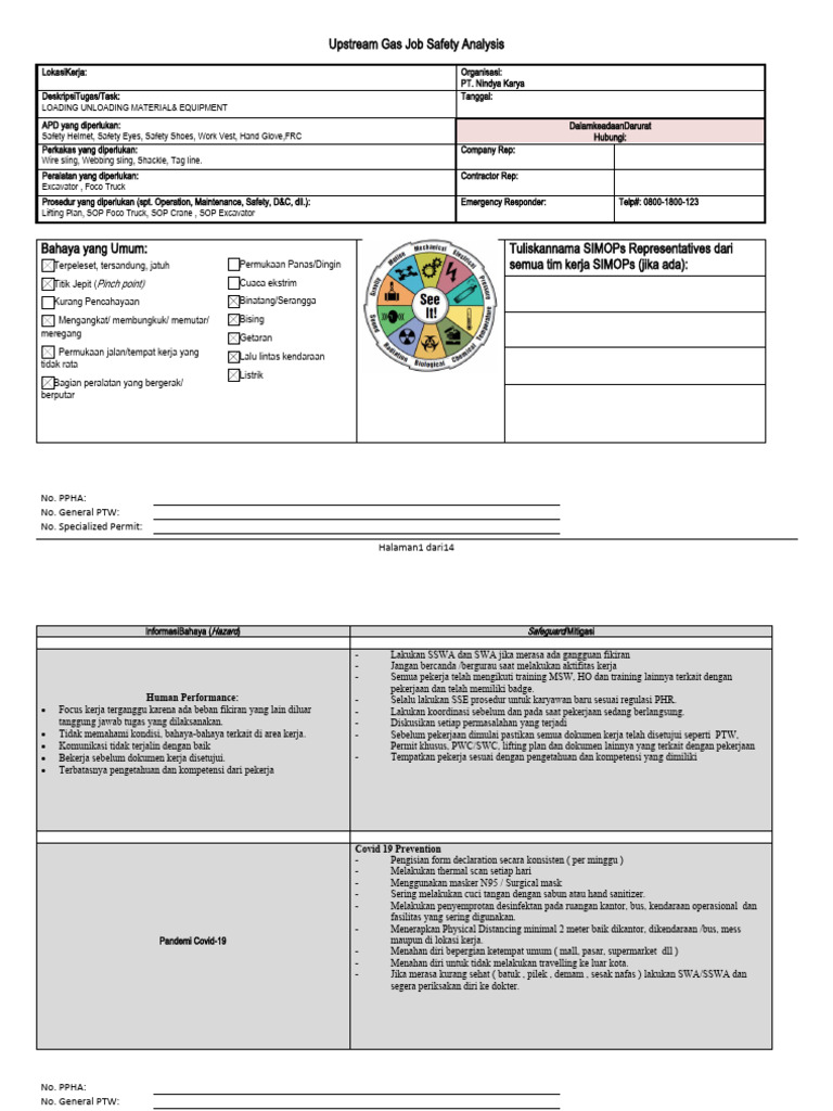 JSA Loading Unloading NK | PDF