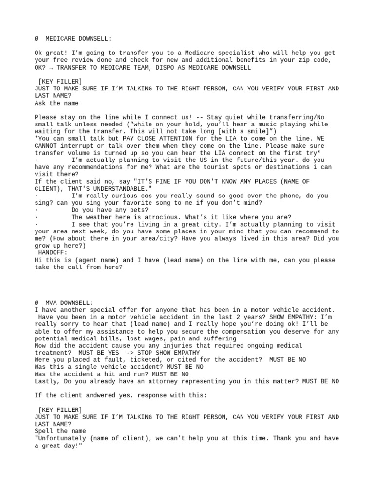 Medicare DownSell - MVA | PDF