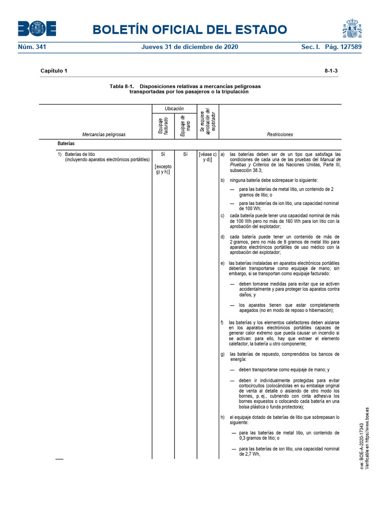Tabla 8-1 Doc 9284 2021-2022 | PDF