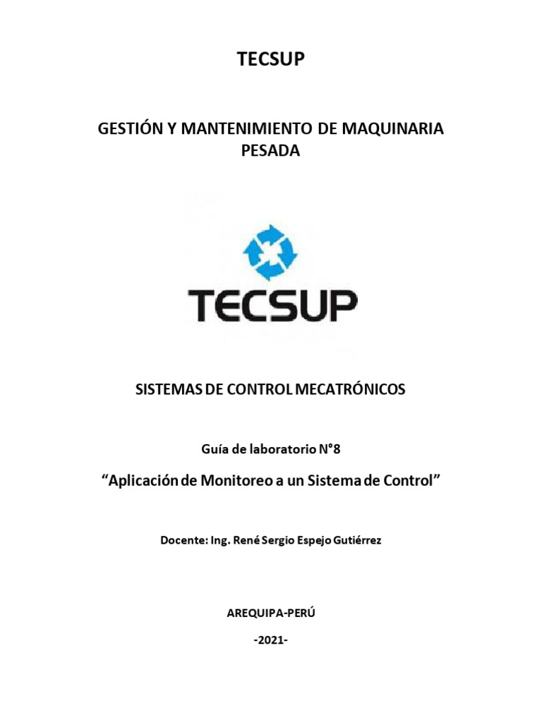 Lab 08 Aplicación de Monitoreo A Un Sistema de Control | PDF Lab 08 Aplicación de Monitoreo A Un Sistema de Control | PDF