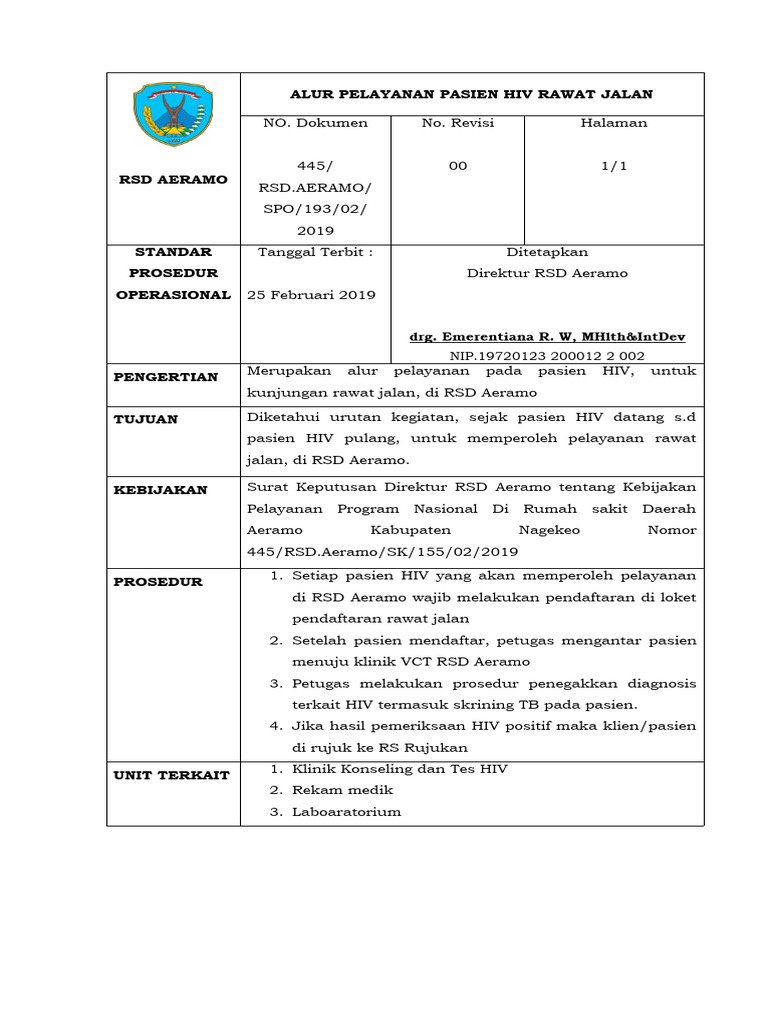 Alur Pelayanan Pasien HIV RSD Aeramo | PDF