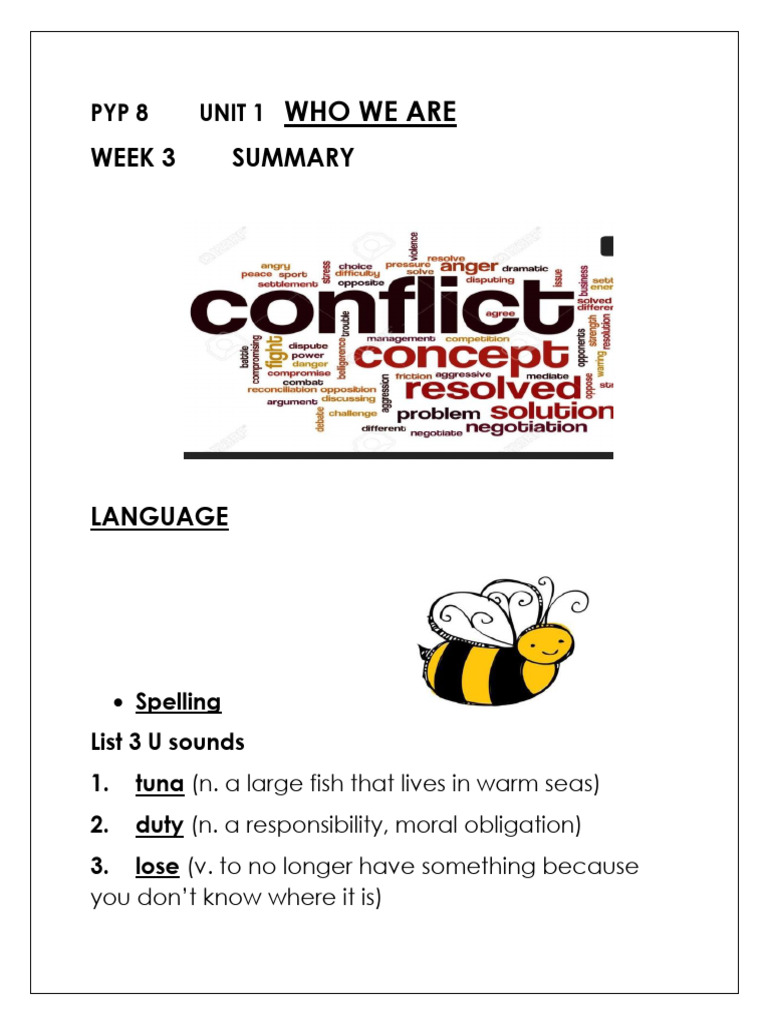 PYP 8 Unit 1 Language and History Summary | PDF