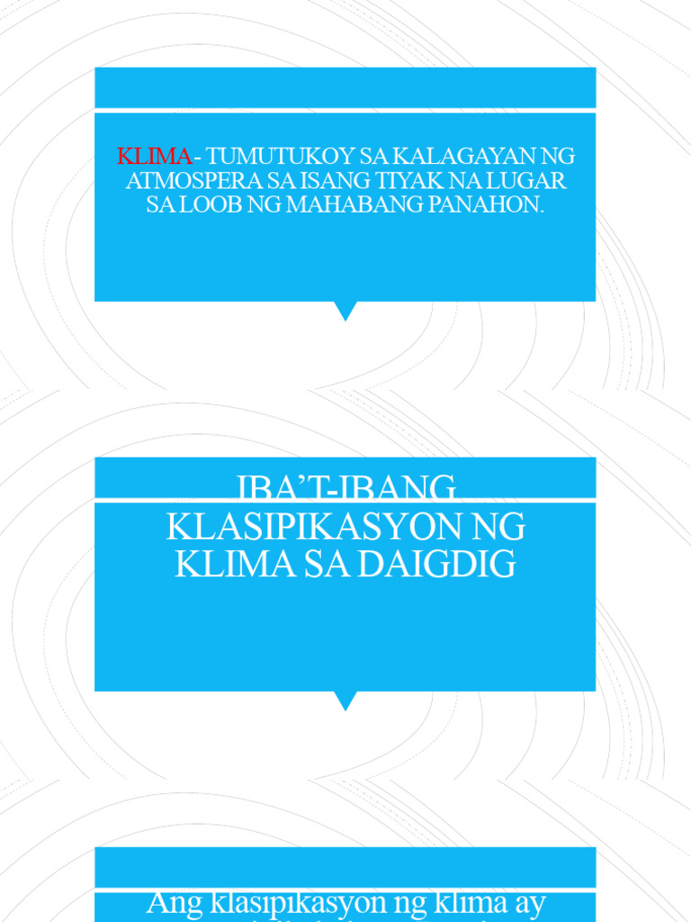 Ap Klasipikasyon NG Klima | PDF