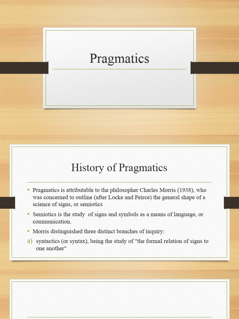Introduction To Pragmatics | PDF