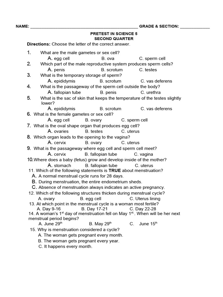 Pretest Science | PDF