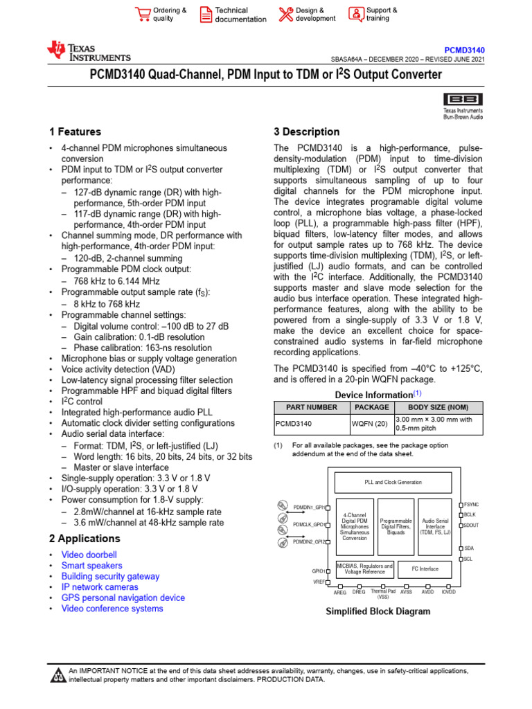 PCMD 3140 | PDF