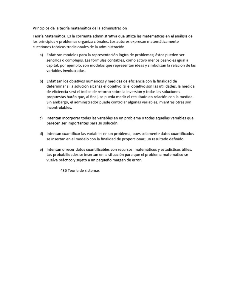 Borrador. Principios de La Teoría Matemática | PDF