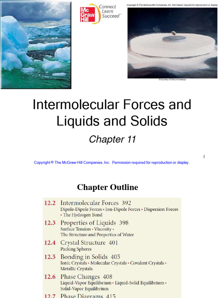 Chapter - 11 - Intermolecular - Forces Solids and Liquids Duygu | PDF | Intermolecular Force ...