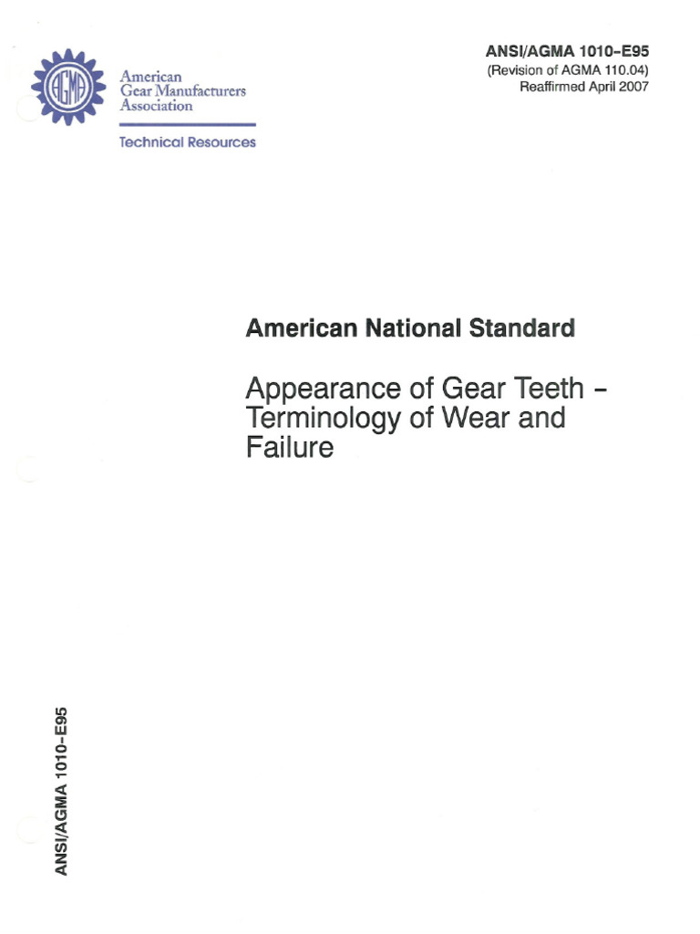 Agma 1010-E95 | PDF