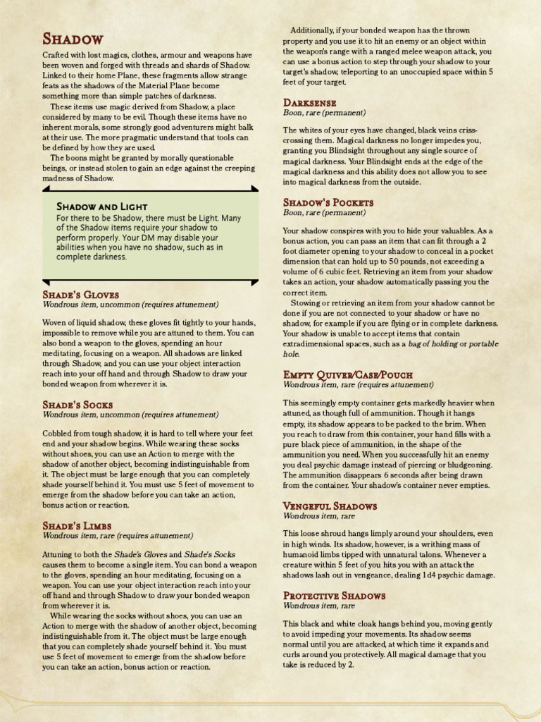 Shadow | PDF