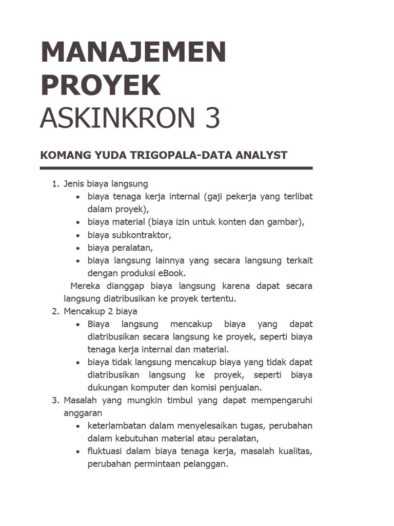 Tugas Askinkron Manpro - Komang Yuda Trigopala - Data Analyst | PDF
