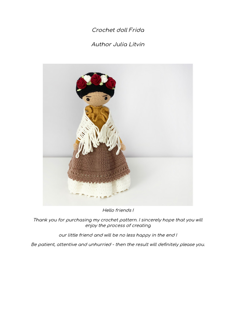 Crochet Doll Frida Author Julia Litvin | PDF