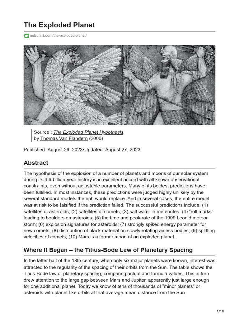 The Exploded Planet | PDF | Science & Mathematics