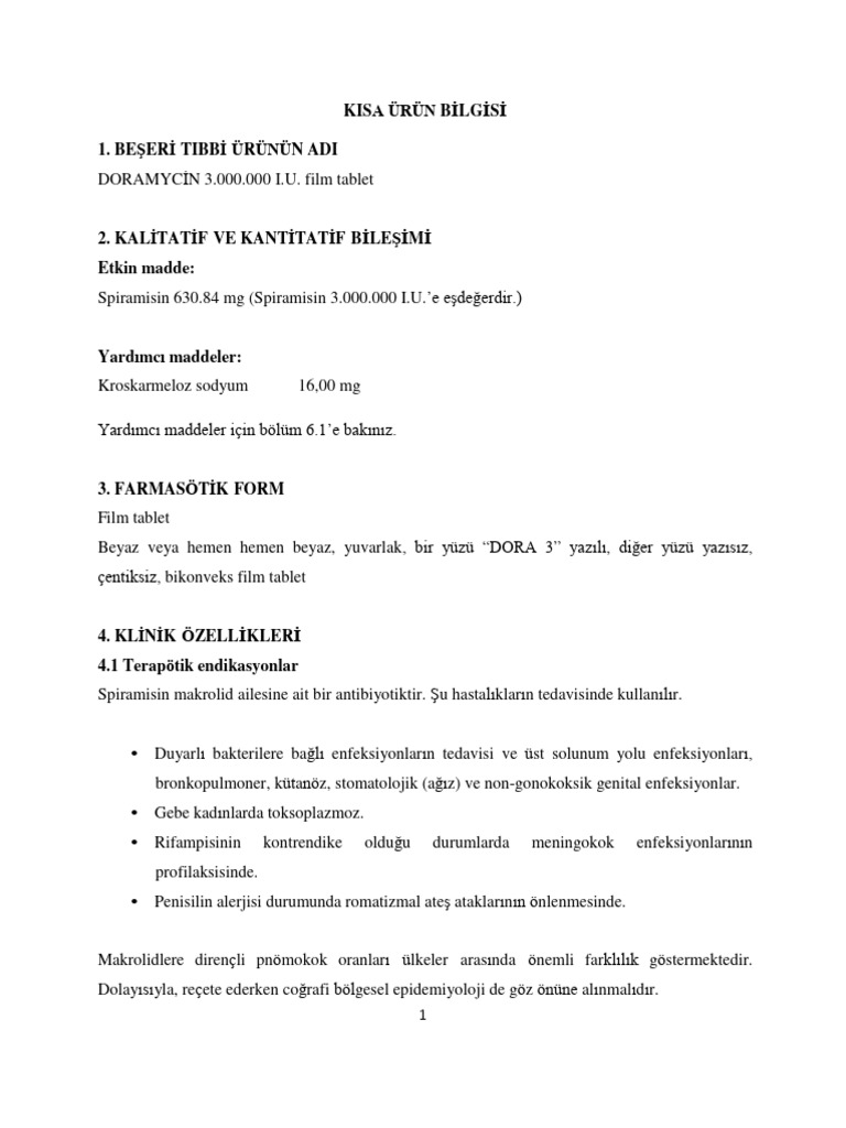 Doramycin 3miu Film Tablet Kueb | PDF
