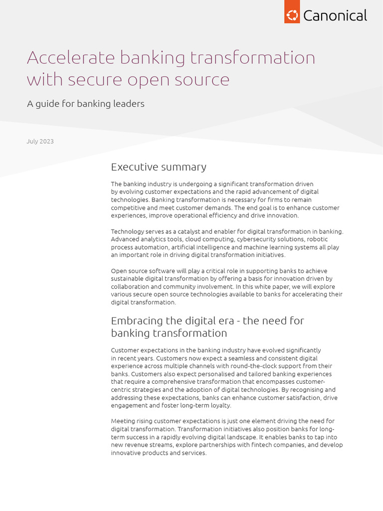 Accelerate Banking Transformation WP | PDF