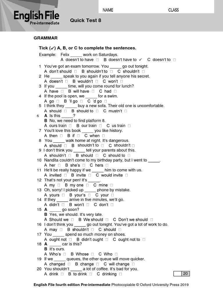 EF4e Preint Quicktest 08 | PDF