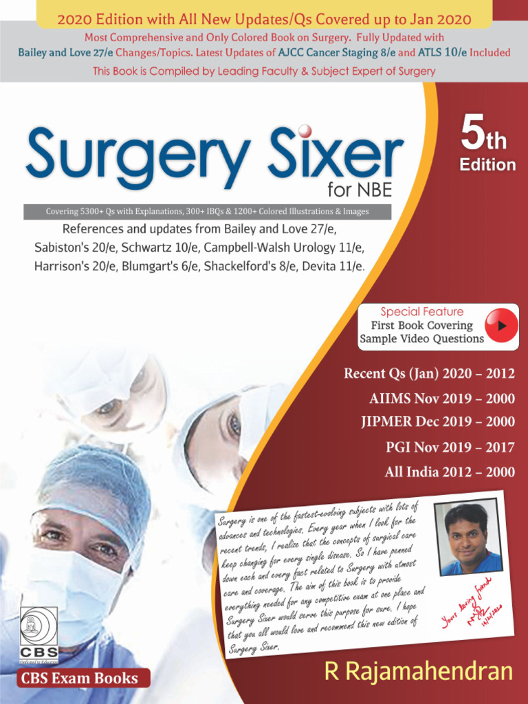 R. Rajamahendran, Harindra Sandhu - Surgery Sixer For NBE-CBS ...