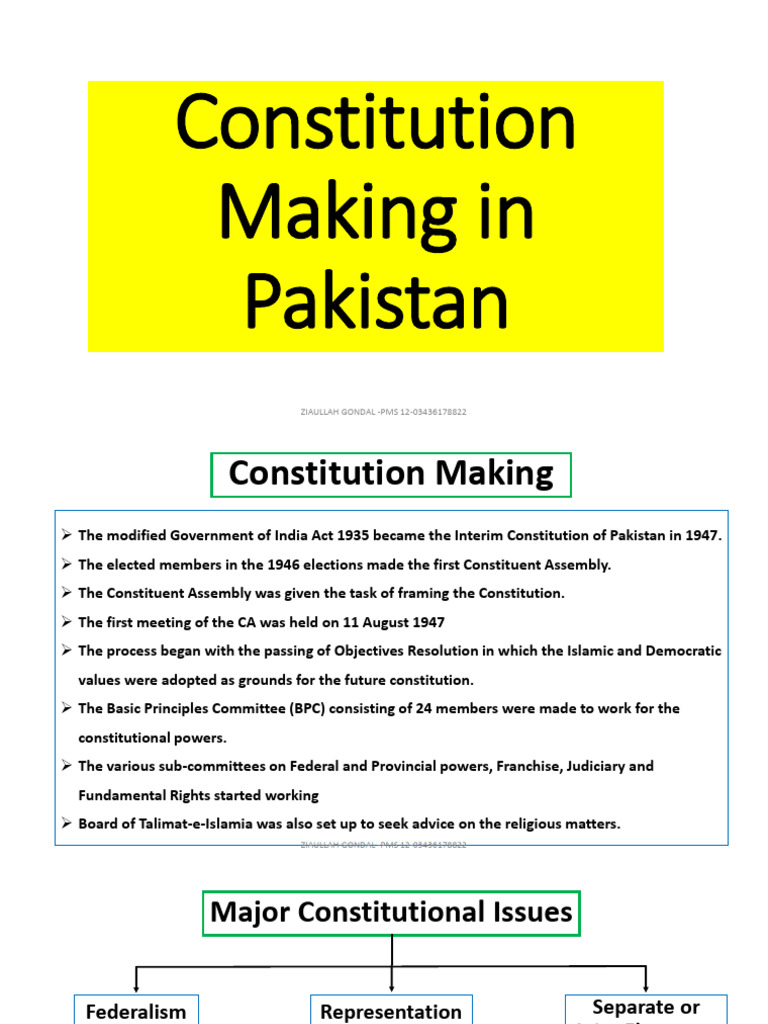 Constitutional Development in Pakistan PDF | PDF
