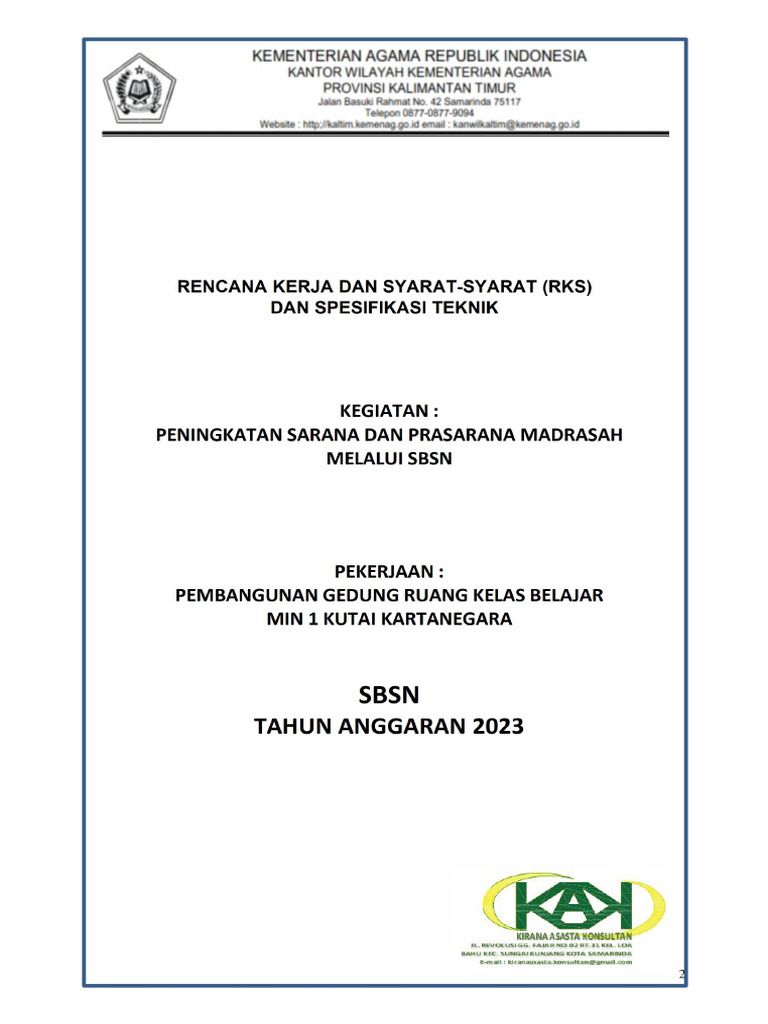 RKS RKB Min 1 Kukar | PDF