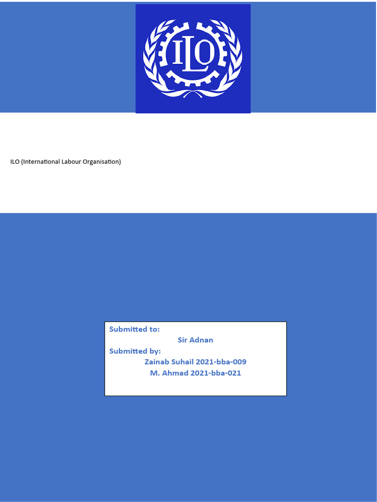 International Labour Organization ILO | PDF | International Labour Organization | Pakistan