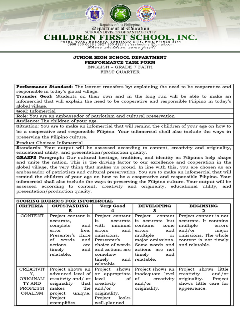 PeTa Form (JHS) | PDF | Career & Growth