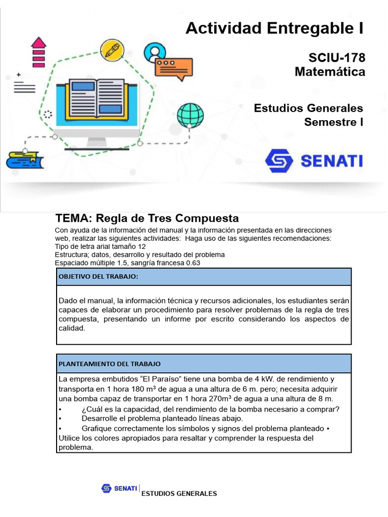 Entregable de Matematica 1 Senati | PDF