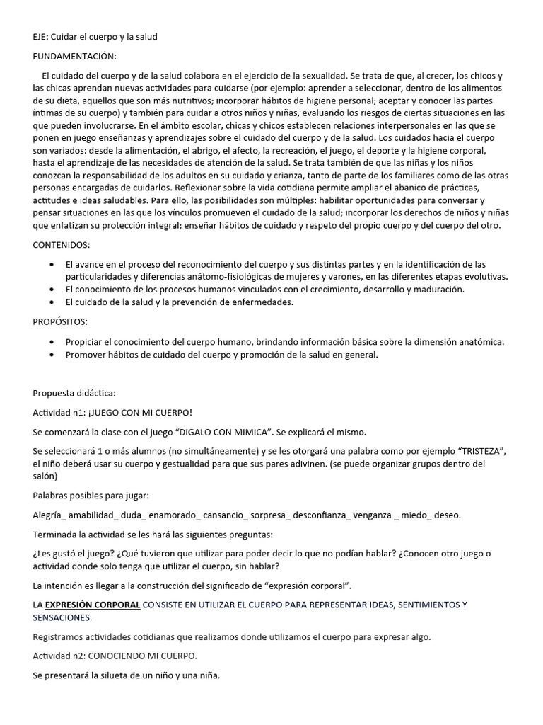 ESI CUIDADO DEL CUERPO Y LA SALUD | PDF