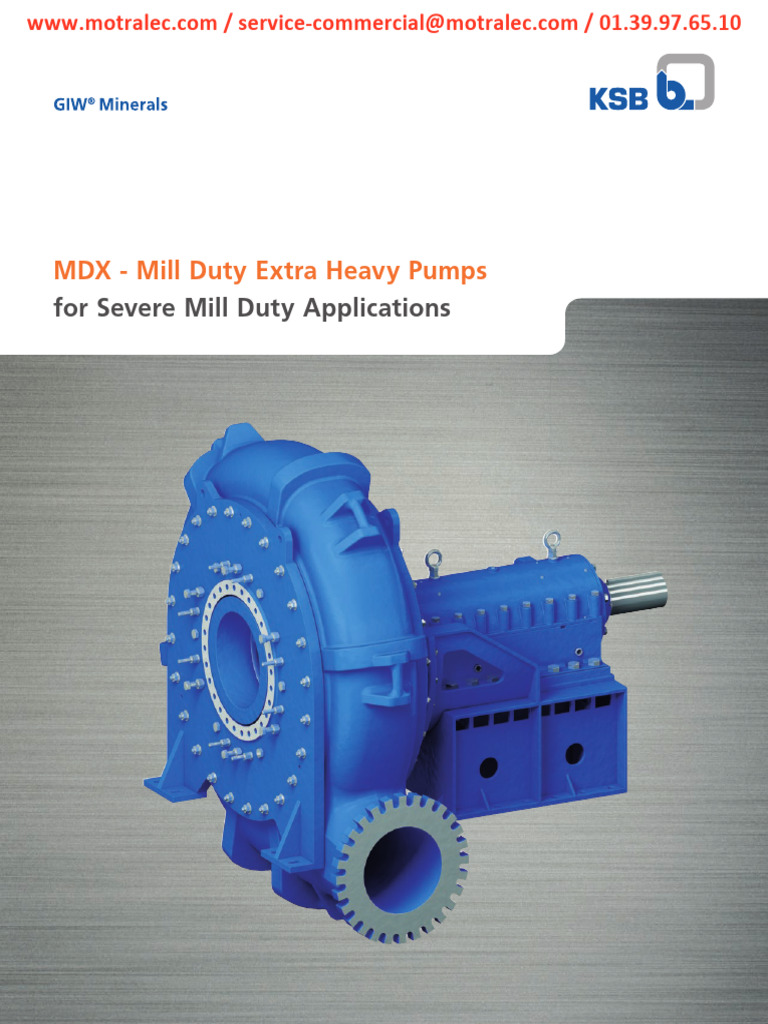 KSB MDX | PDF | Pump | Mill (Grinding)