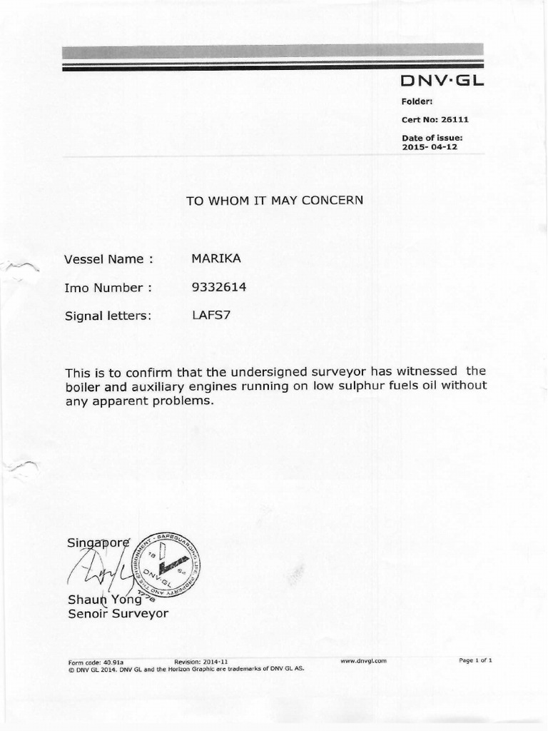 AE1 NOx Technical File | PDF