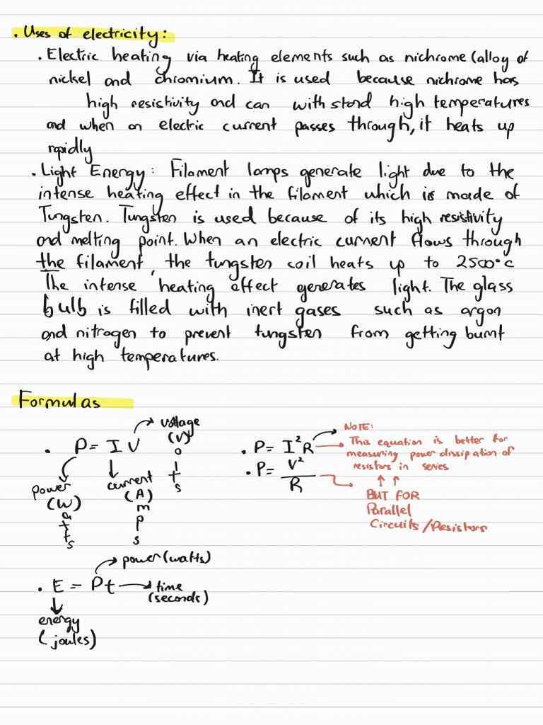 Practical Electricity Handwritten Notes | PDF