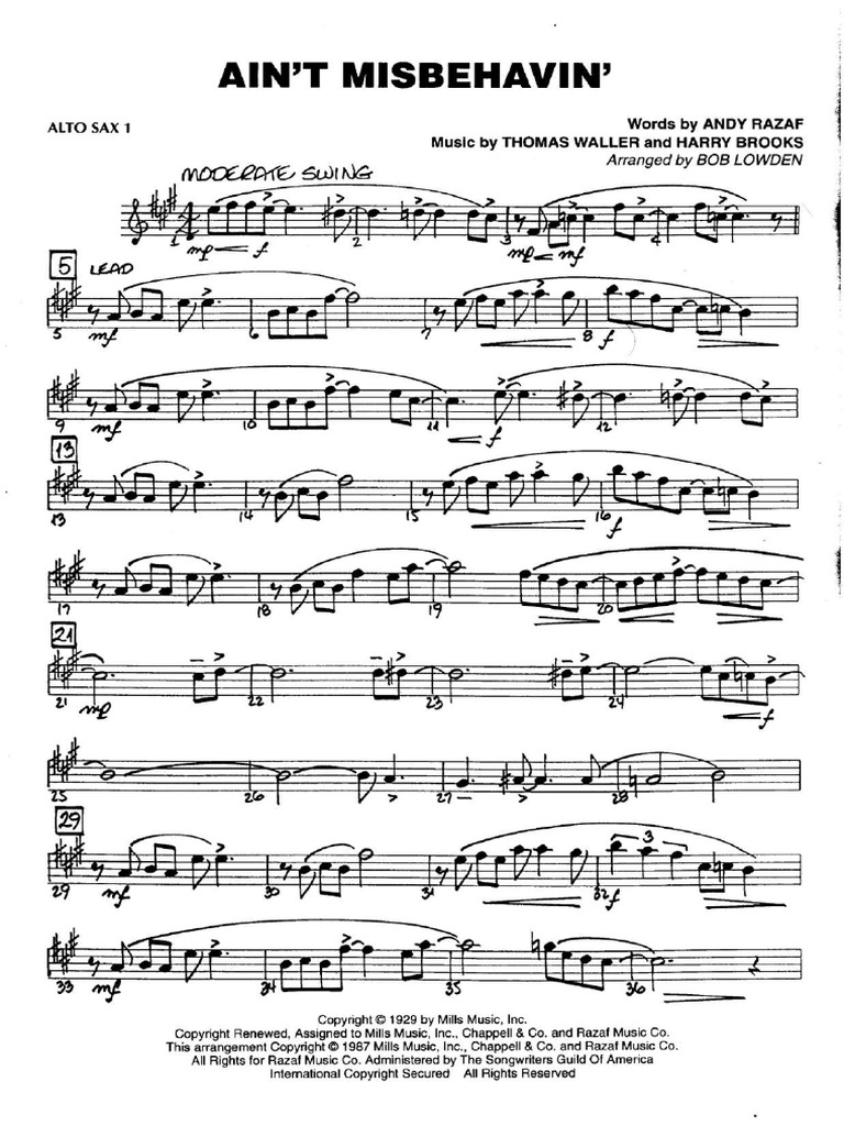 Ain’t misbehavin | PDF