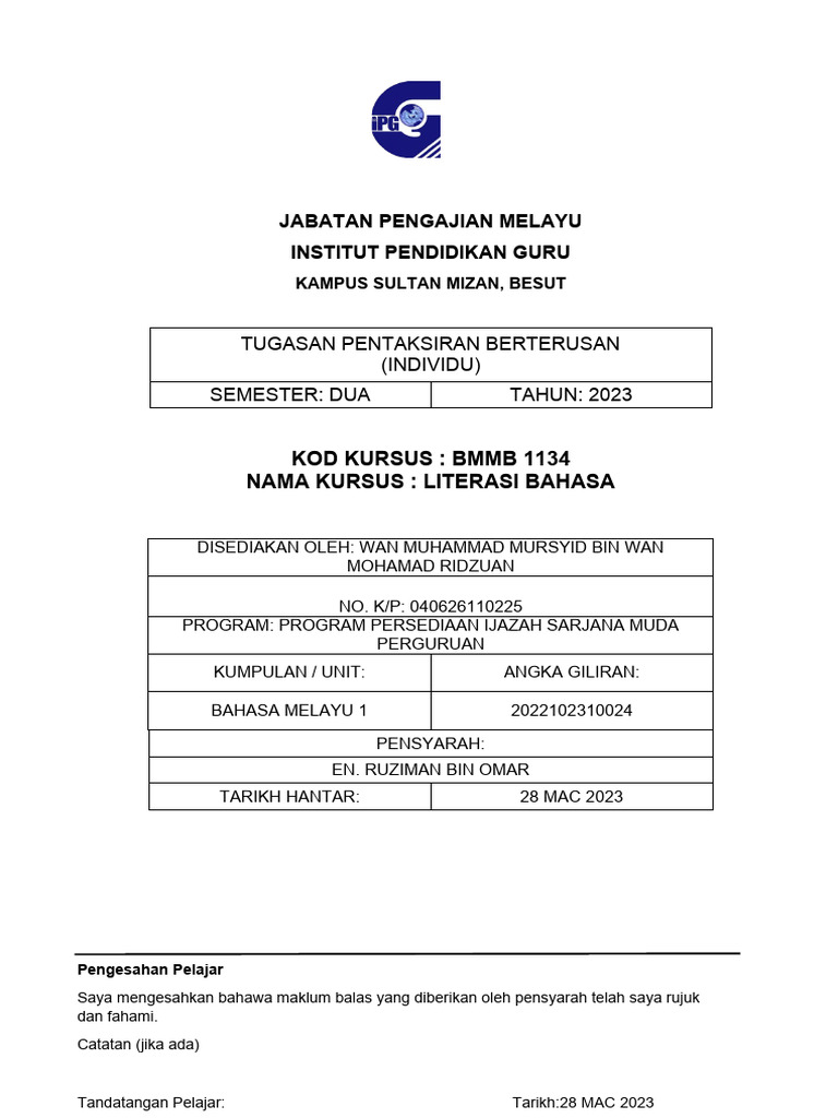 Isu Penguasaan Literasi Bahasa Melayu | PDF
