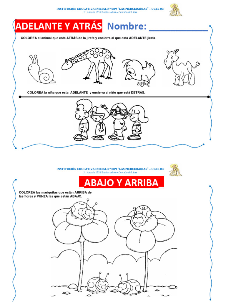 Adelante-y-Atrás-para-Niños-de-4-Años | PDF