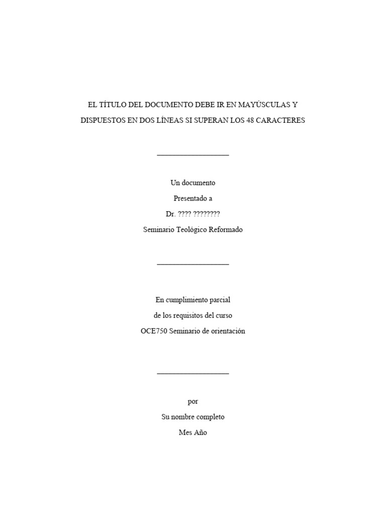 Plantilla Turabian MS Word | PDF