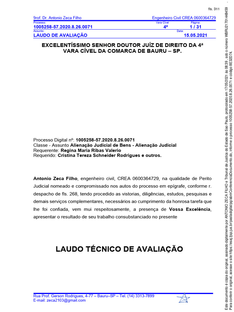 Laudo - Pericial EXEMPLO | PDF
