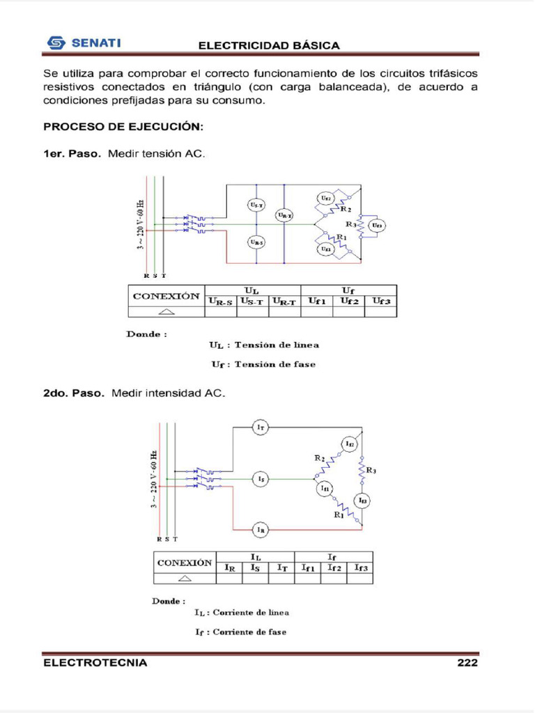 Circuito Resistivo - Triangulo (Delta) en CA | PDF