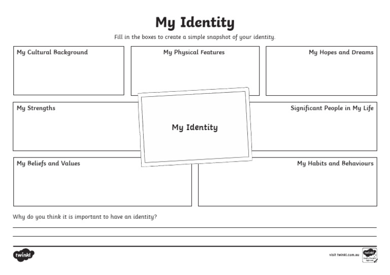 My Identity Activity Sheet | PDF My Identity Activity Sheet | PDF