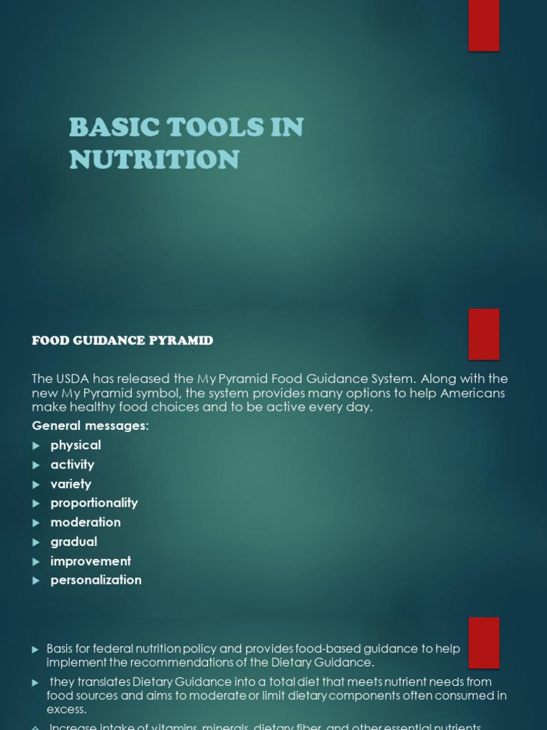 Nutrition Basics and Food Guidance | PDF