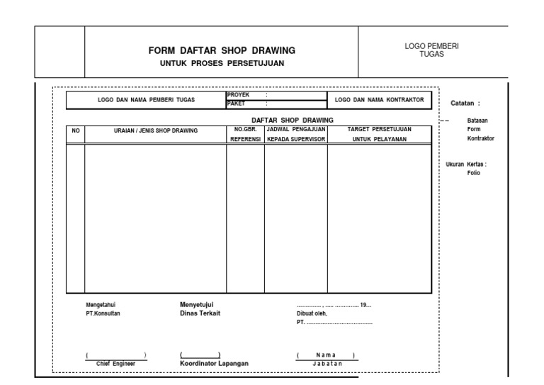 Form Shop Drawing | PDF