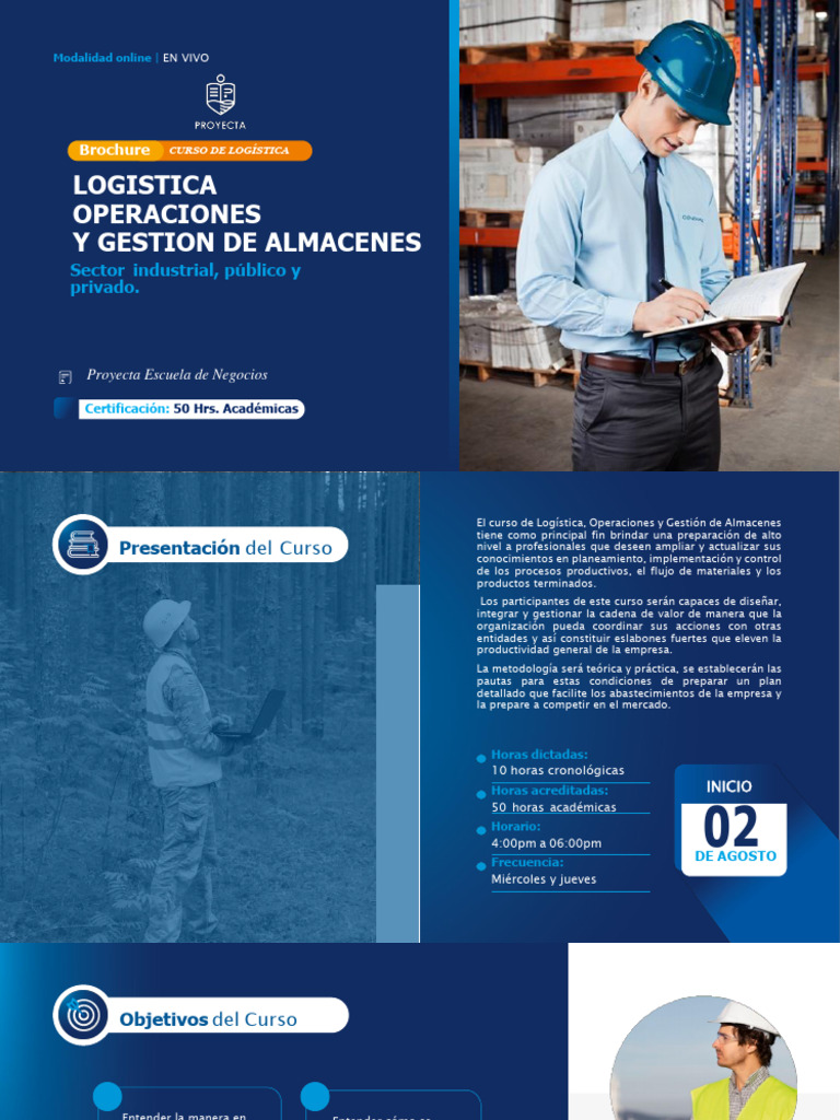 Brochure Curso de Logística Operaciones y Gestion de Almacenes | PDF ...