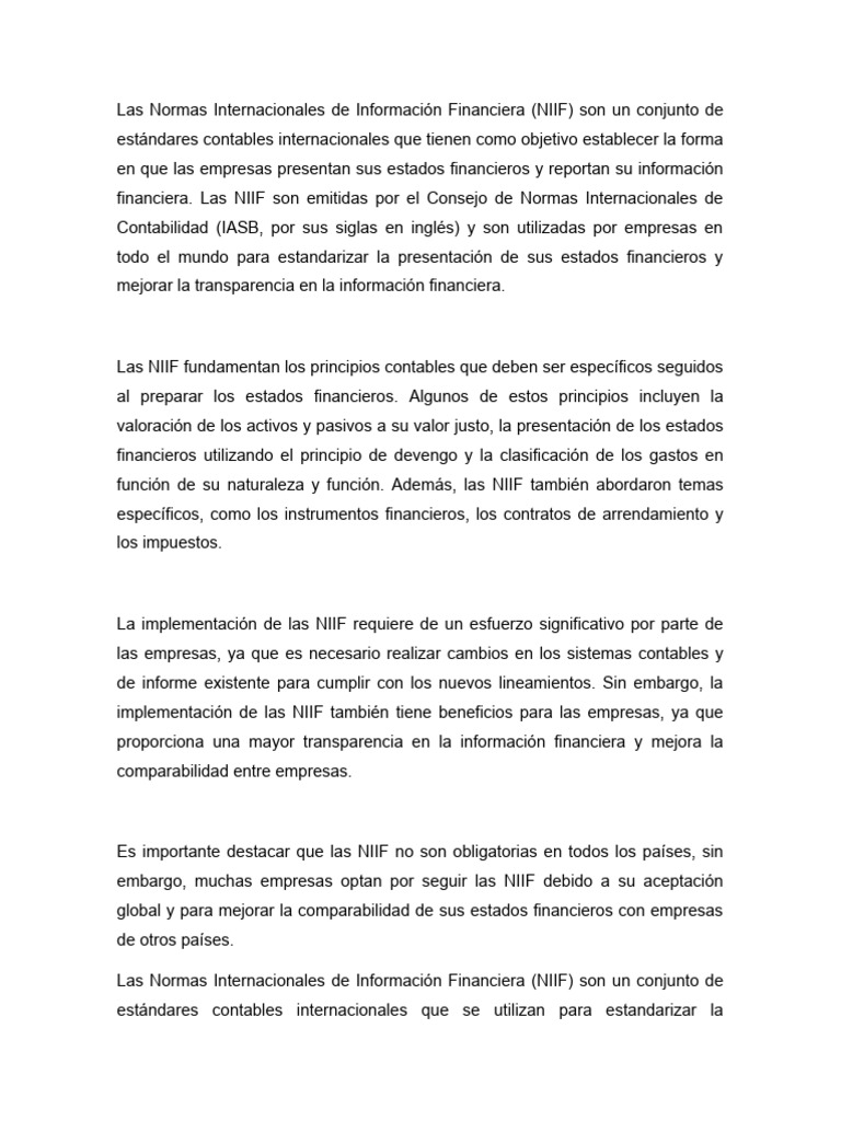 Niff | PDF | normas internacionales de INFORMACION FINANCIERA ...