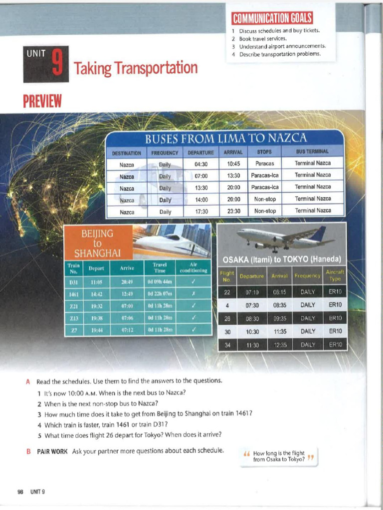 Unit 9 Taking Transportation | PDF