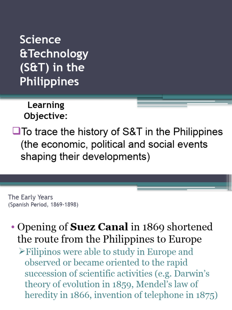 Lect2 S T History in The Philippines | PDF | Philippines | Science
