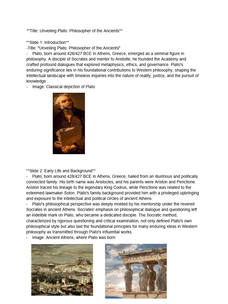 Plato Outline For | PDF
