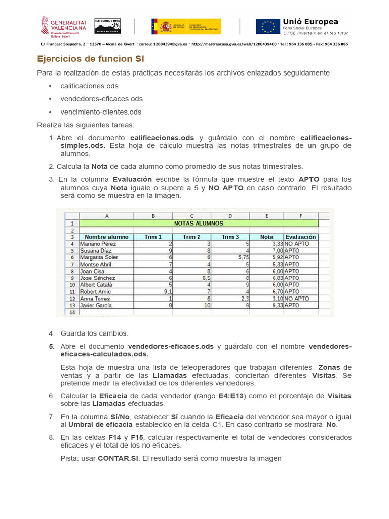 Func - Ejercicio de Funcion Si | PDF