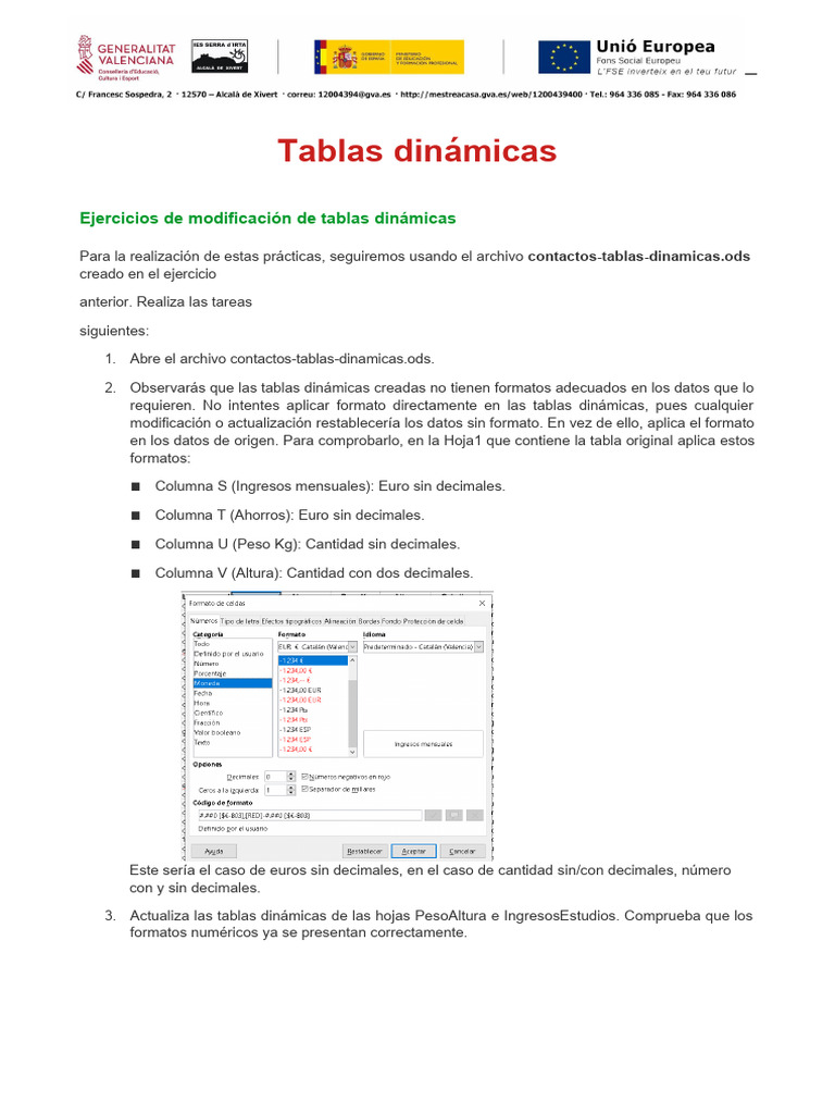 Tablas Dinamicas - Nodificacion Tablas | Descargar gratis PDF | Informática | Software